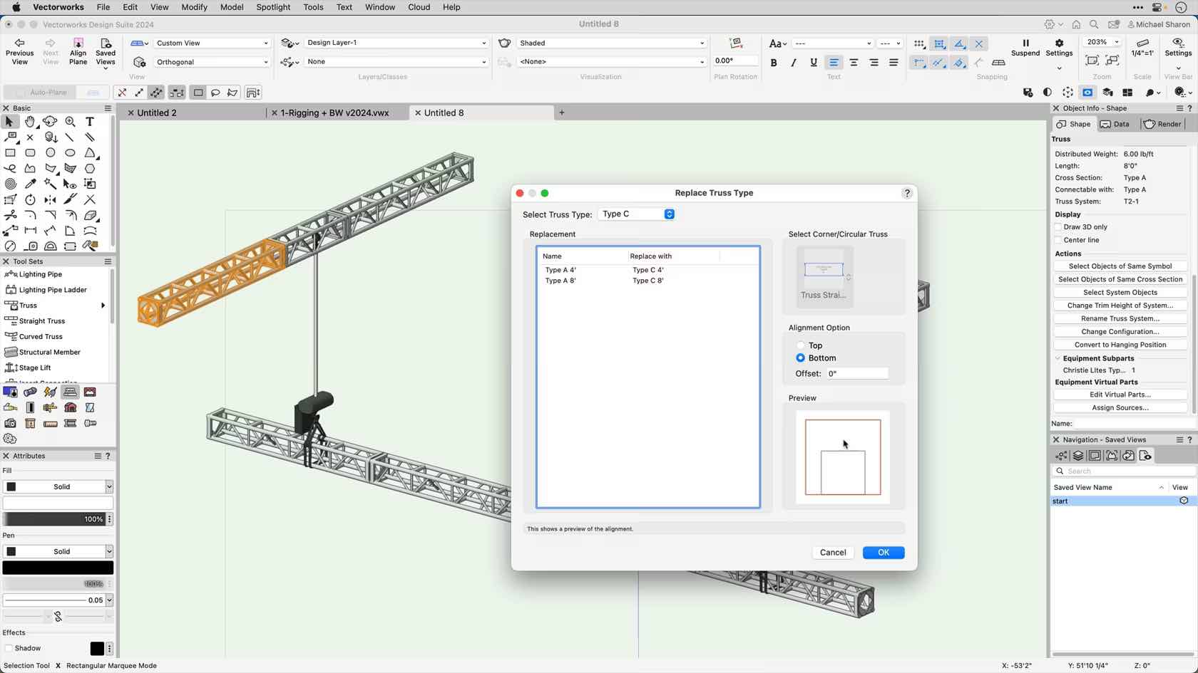 REPLACE TRUSS TYPE CONCEPTS 2024 | Vectorworks University